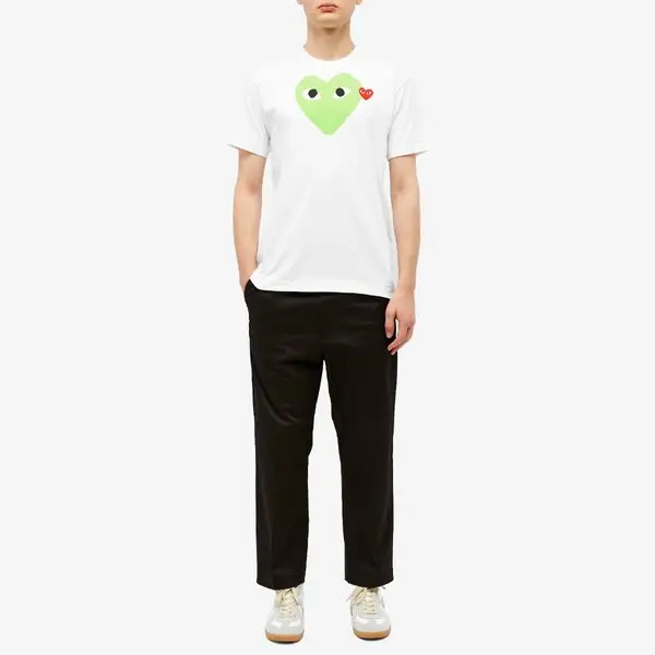 Play Comme Des Garcon Red Heart Colour Heart T-shirt