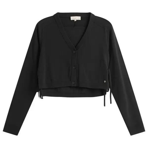 STEL Side Tie V Neck Jumper - Black