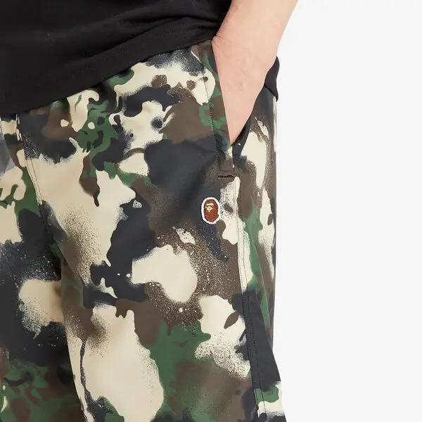 A BATHING APE Map Camo Regular Fit Beach Shorts