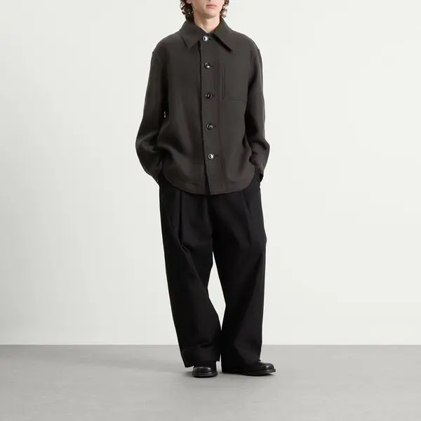 AMI Paris Boiled Wool Gabardine Button-down Jacket