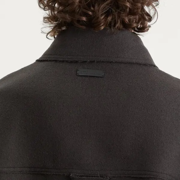 AMI Paris Boiled Wool Gabardine Button-down Jacket