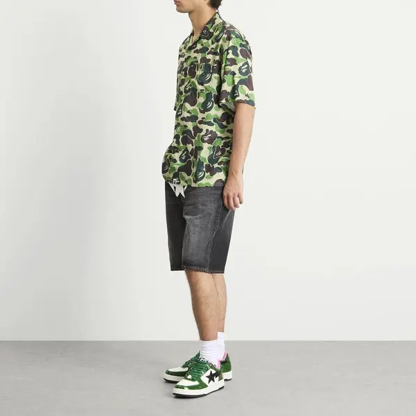 A BATHING APE Abc Camo Open Collar Ss Shirts
