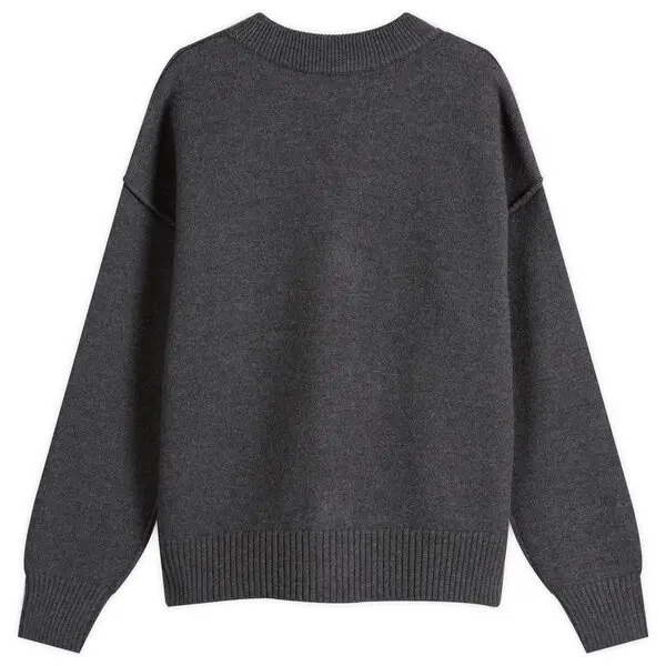 AMI Paris Felted Merino Wool Knit Adc Cardigan