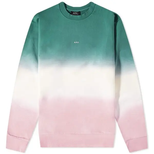 A.p.c. Chris Dip Dye Crew Sweat - Pink