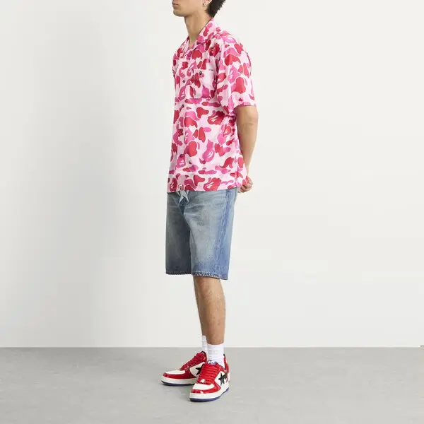 A BATHING APE Abc Camo Open Collar Ss Shirts