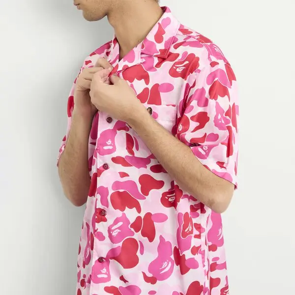 A BATHING APE Abc Camo Open Collar Ss Shirts
