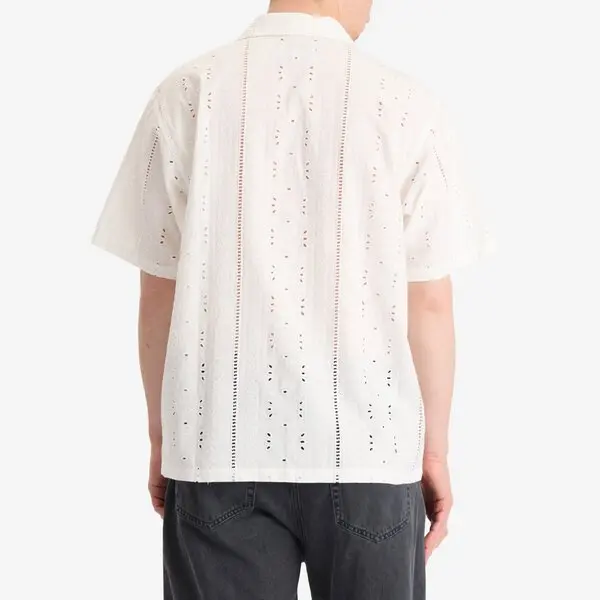 A BATHING APE Embroidery Open Collar Ss Shirt