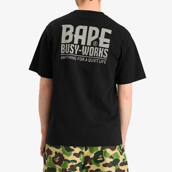 A BATHING APE Reflector Industrial Logo Tee
