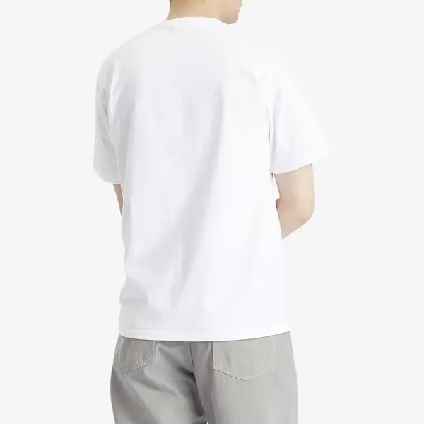 A BATHING APE Stencil Circle Ape Face Tee - White