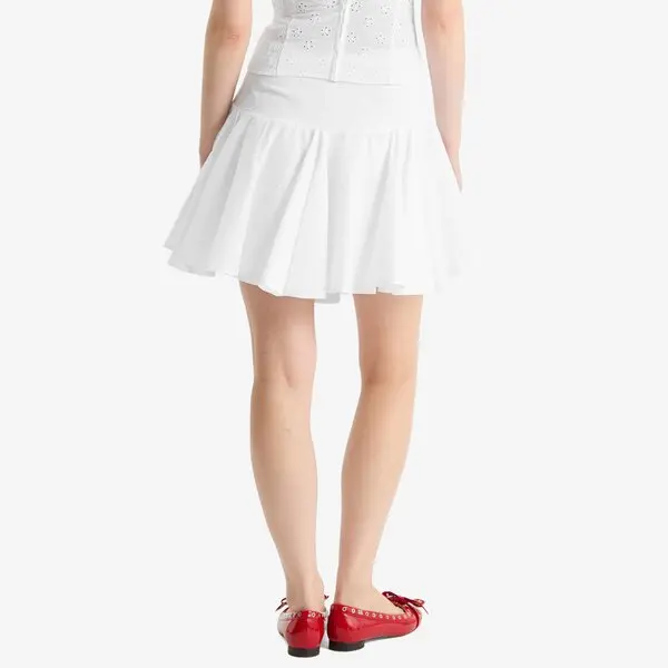 PEACHY DEN Dylan Mini Skirt - Porcelain