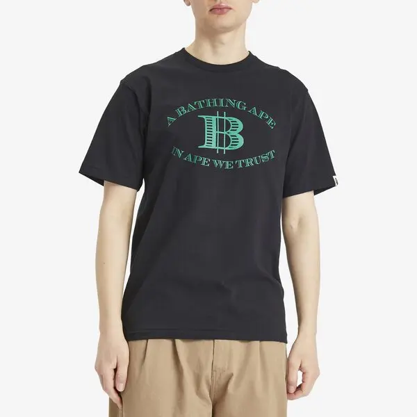A BATHING APE Money B Logo Tee - Black