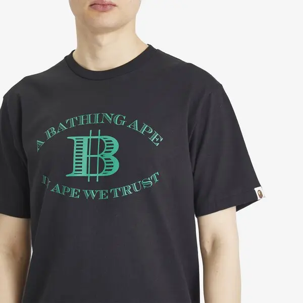 A BATHING APE Money B Logo Tee - Black