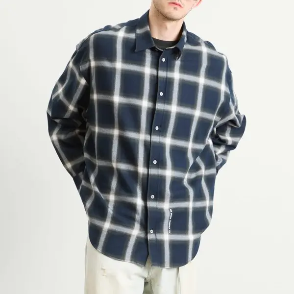 Acne Studios Setar Long Sleeve Flannel Shadow Check Shirt