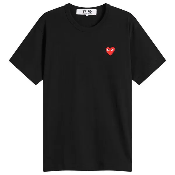 Play Comme Des Garcon Basic Logo T-shirt - Black
