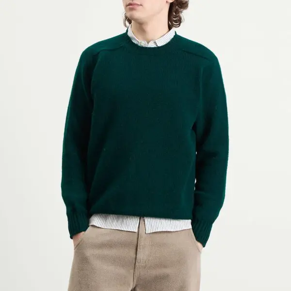 JAMIESON'S OF SHETLAND Crew Knit - Green