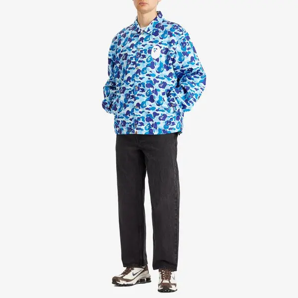 A BATHING APE Abc Camo Nyc Logo Coach Jacket