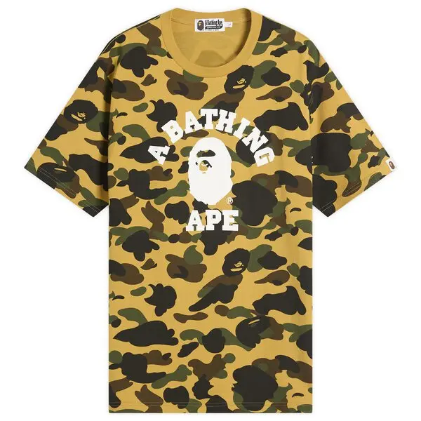 A BATHING APE 1st Camo College Tee - Yellow