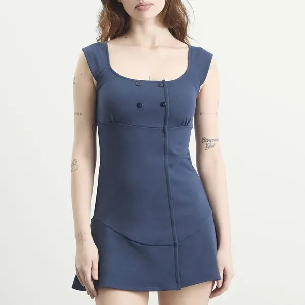 PEACHY DEN Joni Button Dress