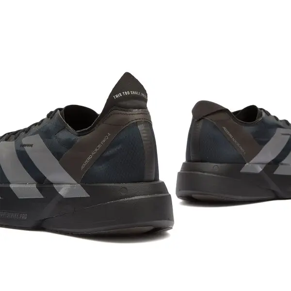 Adidas Adizero Adios Pro 4 Athletic Sneakers - Black