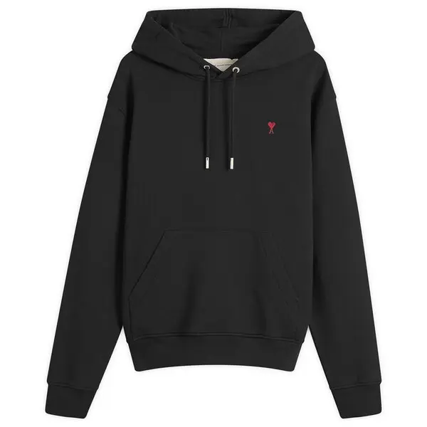 AMI Paris De Coeur Hoodie - Black