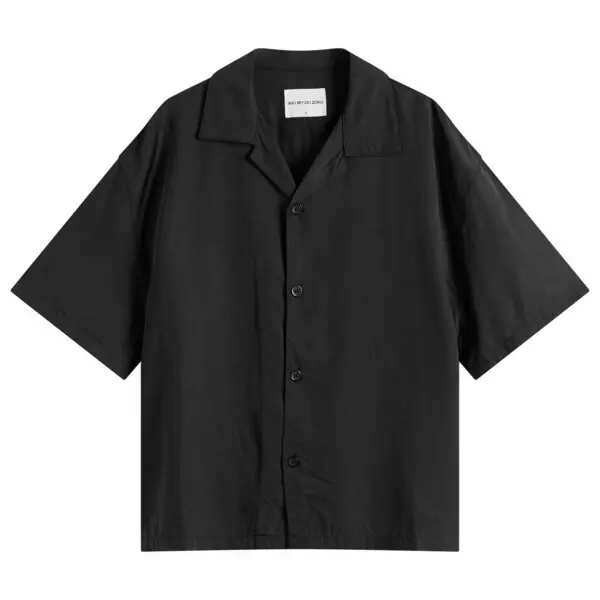 MKI MIYUKI ZOKU Sandwash Cupro Vacation Shirt - Black