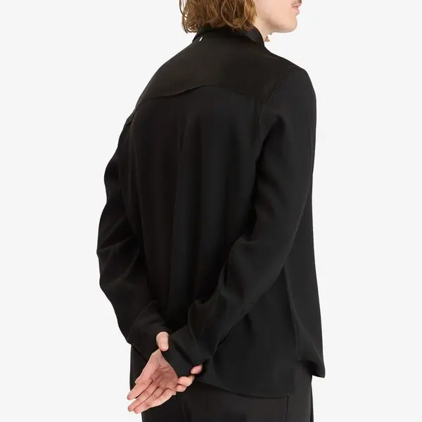AMI Paris Mixed Material Long Sleeved Shirt