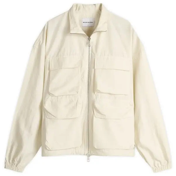 MKI MIYUKI ZOKU Washed Cotton Nylon Track Jacket