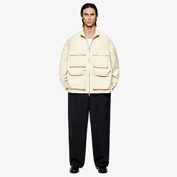MKI MIYUKI ZOKU Washed Cotton Nylon Track Jacket
