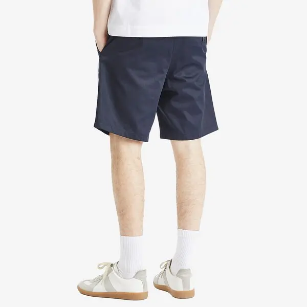 AMI Paris Elasticated Waist Cotton Shorts - Navy Blue