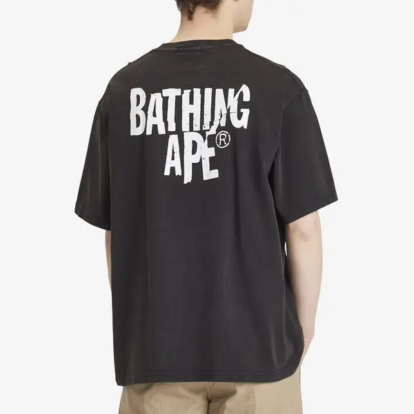 A BATHING APE Heavy Washed Ape Head Relaxed Fit Tee