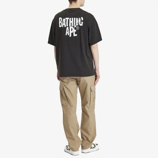 A BATHING APE Heavy Washed Ape Head Relaxed Fit Tee