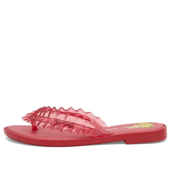 Melissa X Ganni Thong Flip Flops - Red
