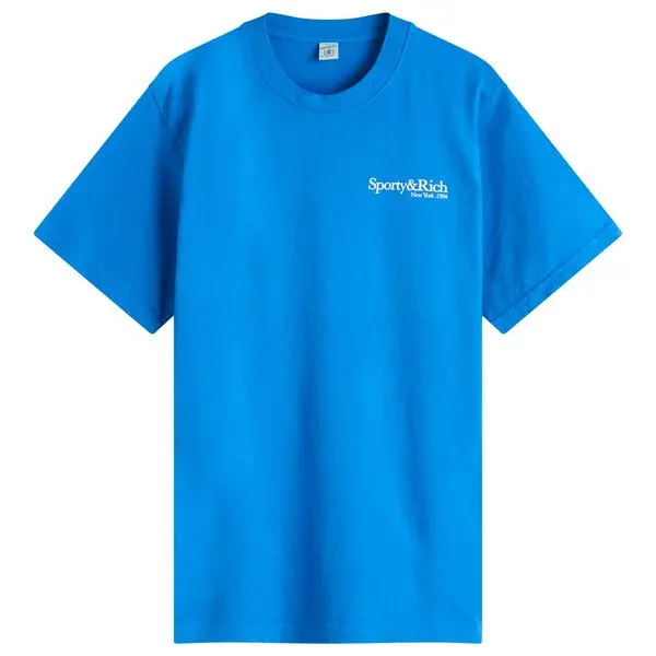 SPORTY & RICH Health Is Wealth T-shirt - Paris Blue