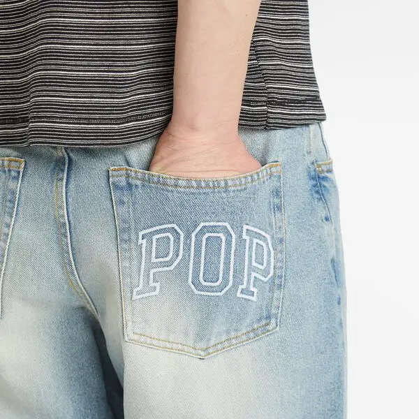 POP TRADING COMPANY Arch Logo Loose Fit Denim Jeans