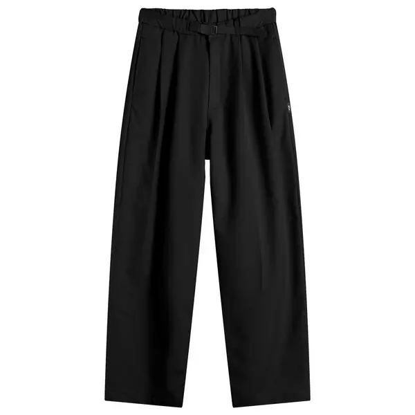 N!CE Double Pleat Belted Trousers - Black