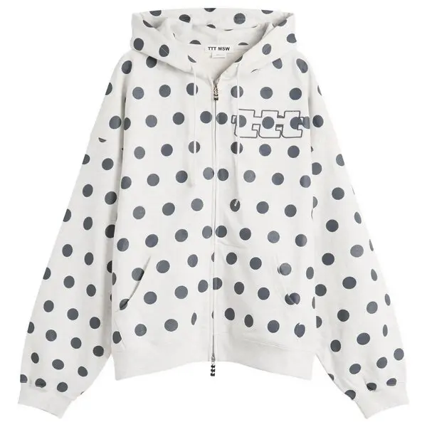 TTT MSW Dot Logo Zip Hoodie - Grey