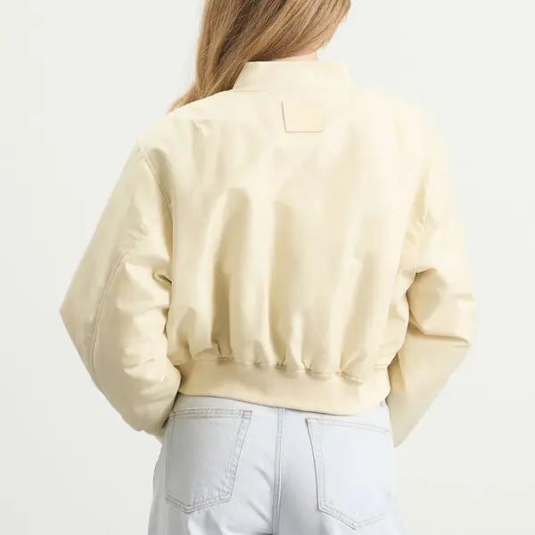 ANINE BING Cropped Leon Bomber - Cream