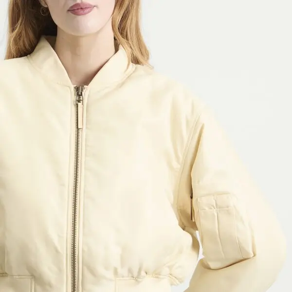 ANINE BING Cropped Leon Bomber - Cream