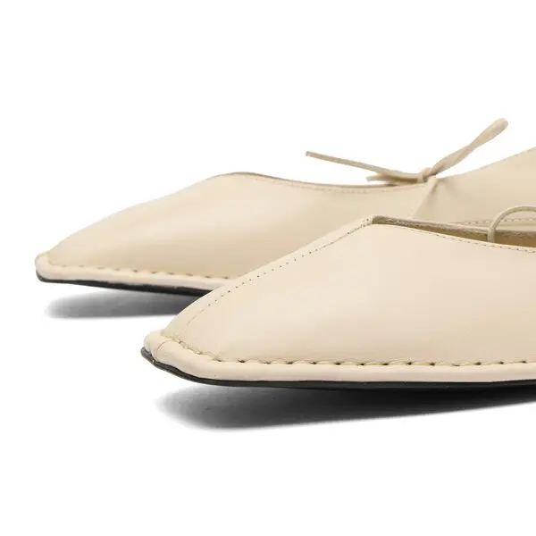 ALOHAS Sway Leather Ballet Flats - Cream