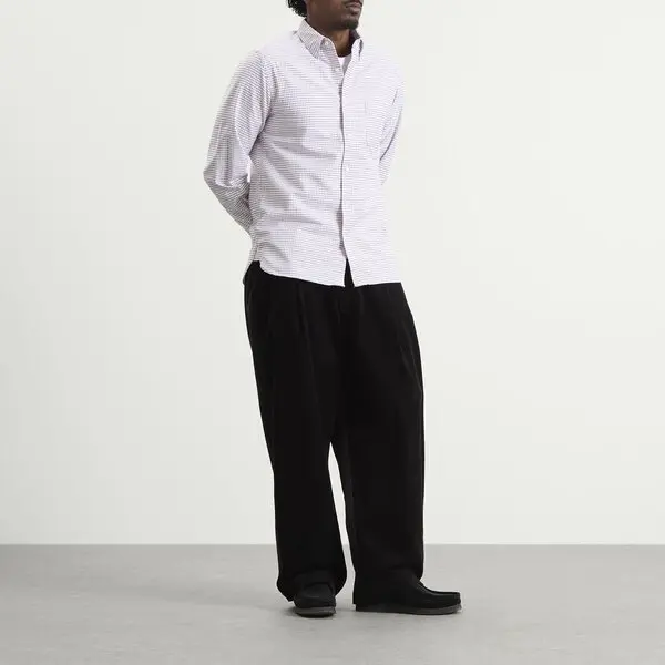 BEAMS Tattersall Check Button Down Oxford Shirt