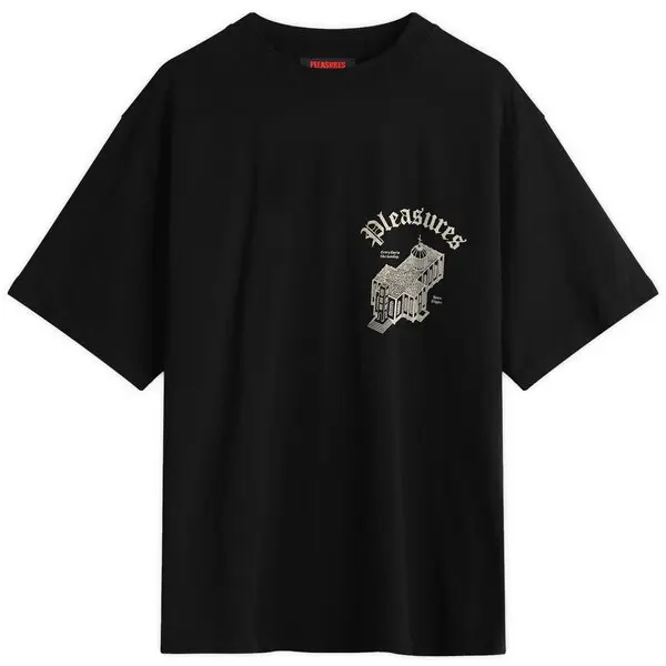 PLEASURES Chapel Heavyweight T-shirt - Black