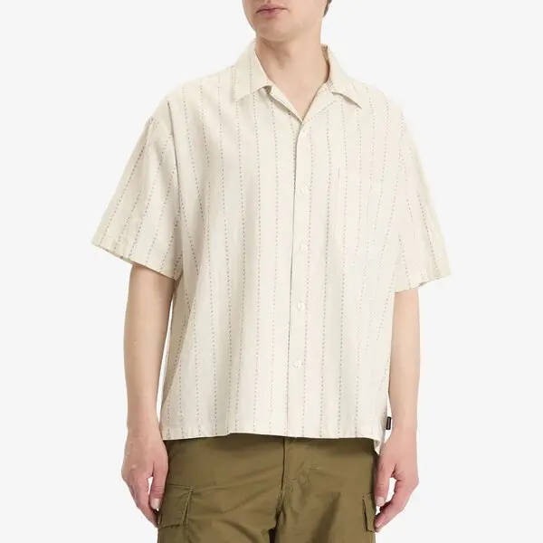 NEIGHBORHOOD Dobby Stripe Hawaiian Shirt