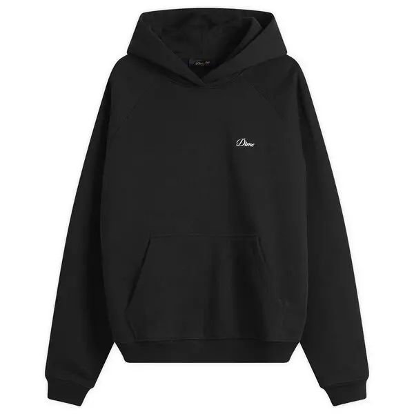 DIME Cursive Small Logo Hoodie - Black