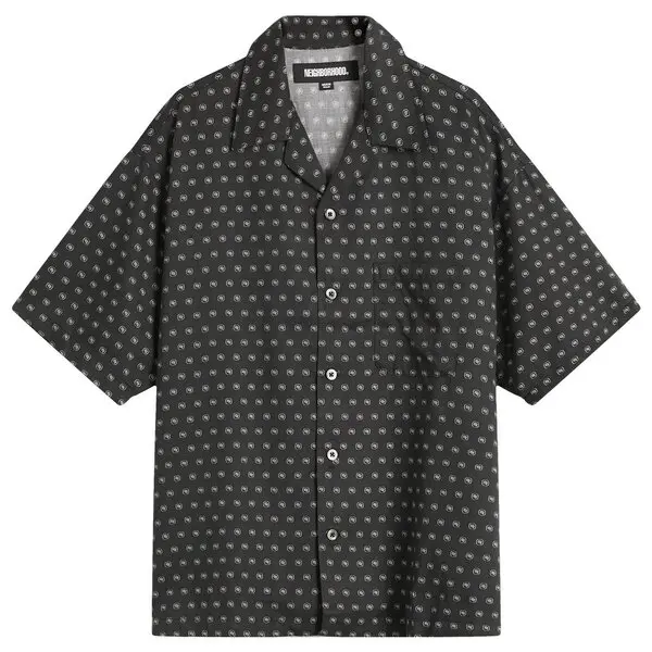 NEIGHBORHOOD Monogram Pattern Hawaiian Shirt - Black