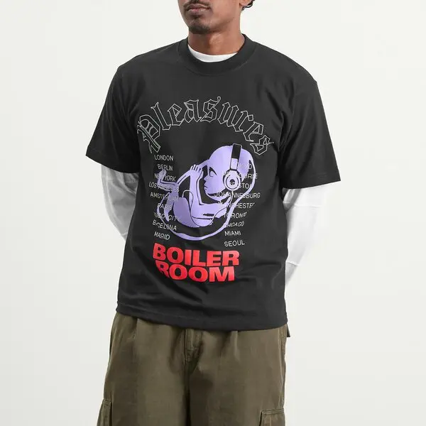 PLEASURES X Boiler Room Headphone T-shirt
