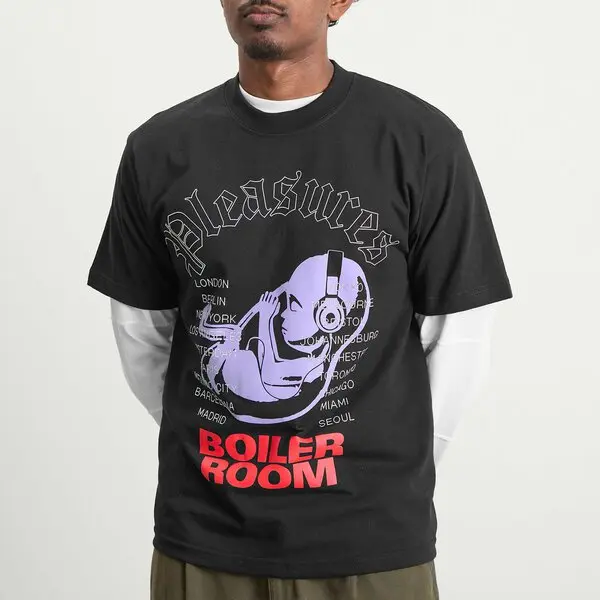 PLEASURES X Boiler Room Headphone T-shirt
