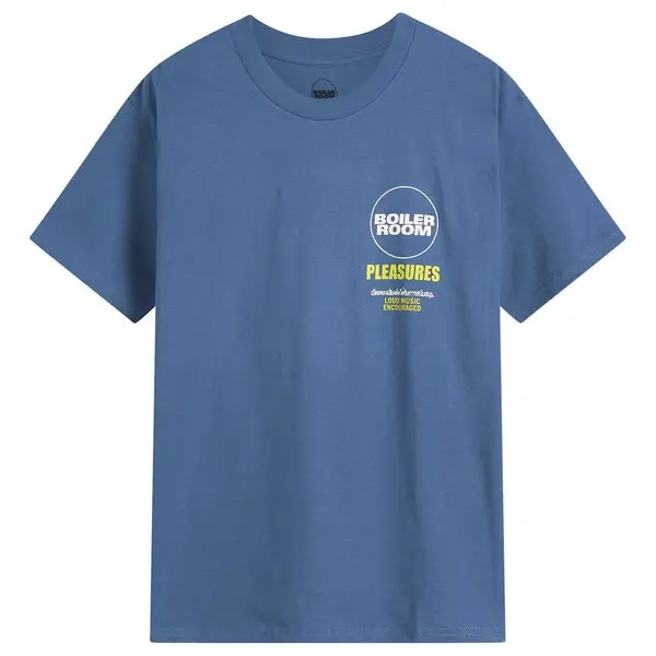 PLEASURES X Boiler Room Turntable T-shirt - Blue