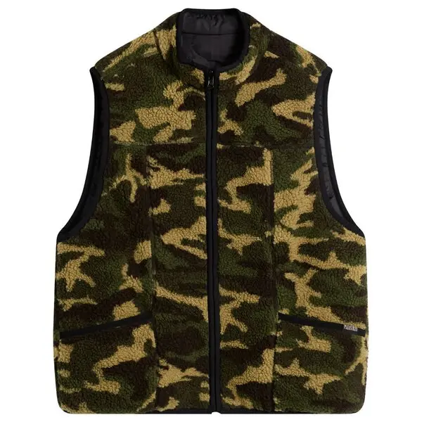 PLEASURES Felis Reversible Vest - Camo/black