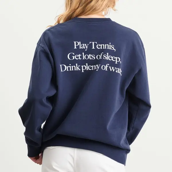 SPORTY & RICH Play Tennis Crewneck Sweatshirt