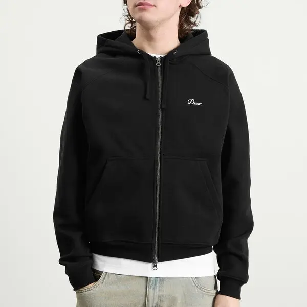 DIME Cursive Logo Zip Hoodie
